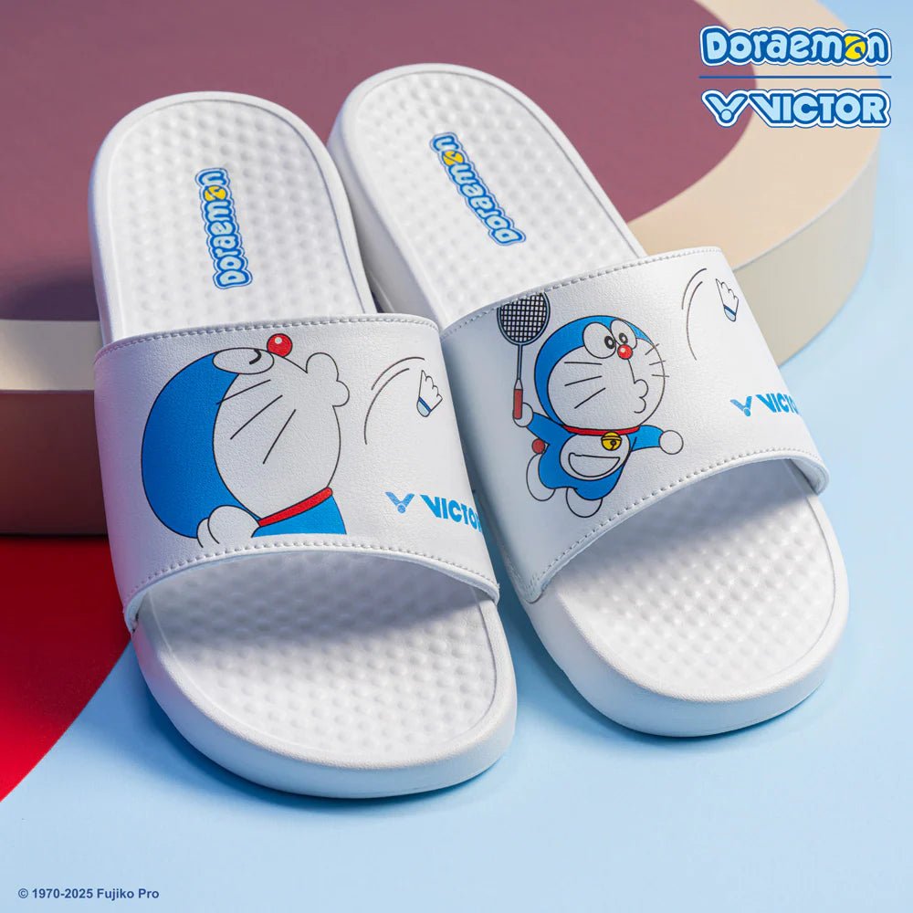 Victor USA VICTOR x Doraemon Slippers 008DRM-A (White) - B&T Racket